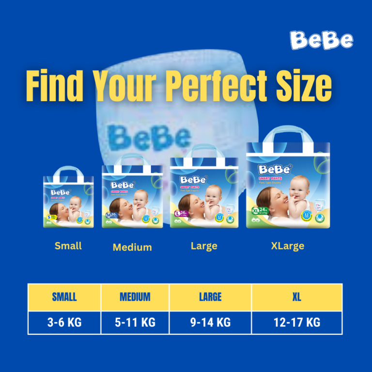 Bebe Premium Baby Diaper Pants | 12 hrs Protection (Regular Packs)