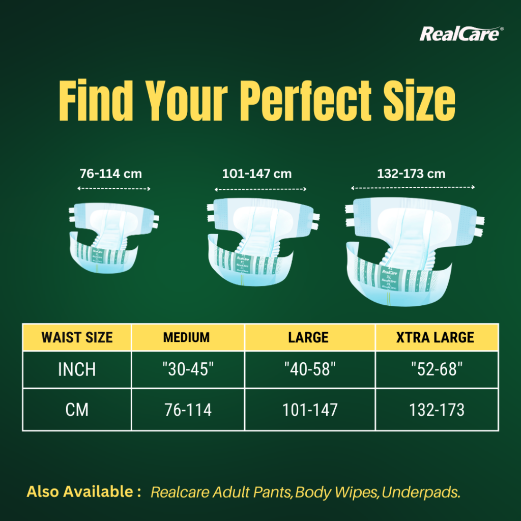 Realcare Premium Adult Diapers | 14 Hrs Protection